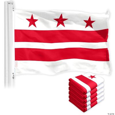 G128 - Washington DC City Flag 3x5FT 5 Pack 150D Printed Polyester ...
