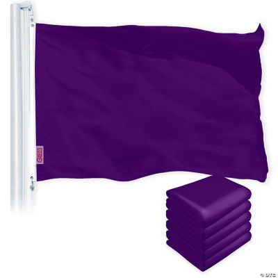 G128 - Solid Purple Color Flag 3x5FT 5 Pack Printed 150D Polyester ...
