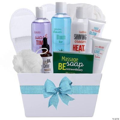 Luxe 10-Piece Bath Spa Gift Basket Set with Plush Bathrobe