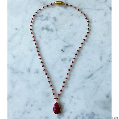 A Blonde and Her Bag - Balmy Nights Ruby Drop Pendant Necklace with ...