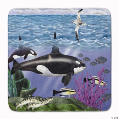 Caroline's Treasures Whale Orcas Machine Washable Memory Foam Mat, 27 x ...