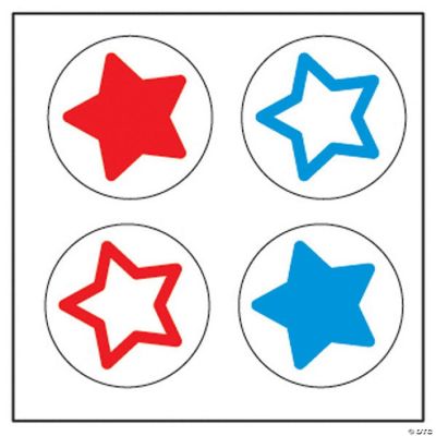 Creative Shapes Etc. - Incentive Stickers - Tri-color Stars | Oriental ...
