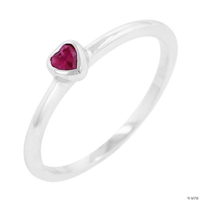 J Goodin Ruby Red Heart Solitaire Ring Size 10