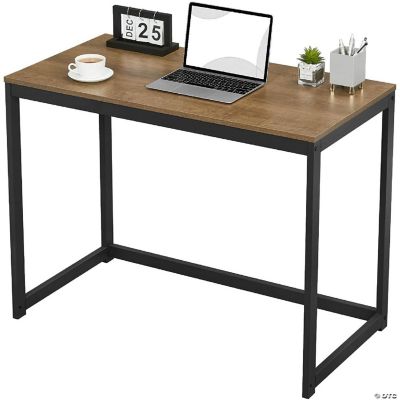 Green Forest Small Modern Computer Study Desk For Home Office, Dark ...