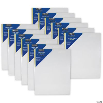Sargent Art Canvas Panel, 100% Cotton, 11" x 14", Pack of 12