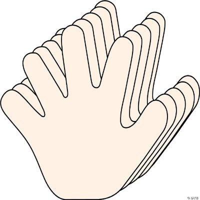 Creative Shapes Etc. - Hand Single Color Creative Cut-outs- 3”