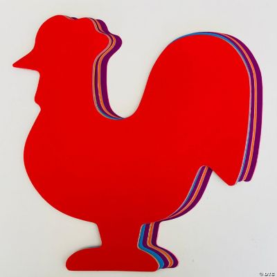 Creative Shapes Etc. - Rooster Assorted Color Super Cut-outs- 8" X 10 ...