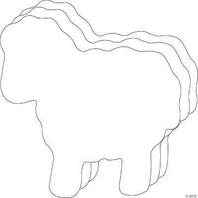 Creative Shapes Etc. - Sheep Single Color Super Cut-outs- 8” X 10”