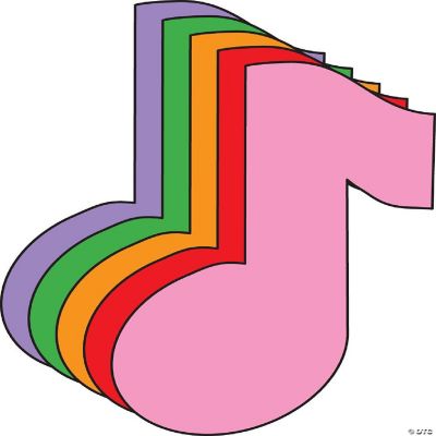 Creative Shapes Etc. - Music Note Assorted Color Creative Cut-outs- 5.5 ...
