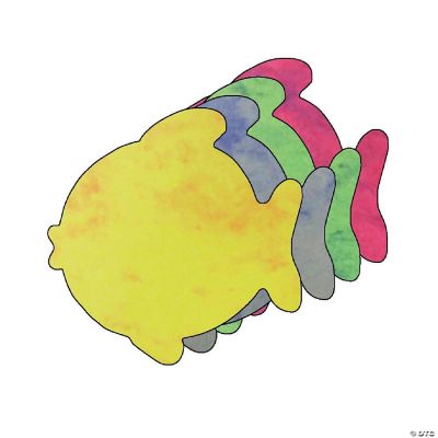 Creative Shapes Etc. - Fish Marble Assorted Color Creative Cut-outs- 3”