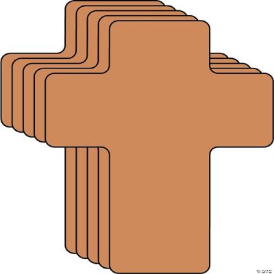 Creative Shapes Etc. - Brown Cross Single Color Creative Cut-outs- 3 ...
