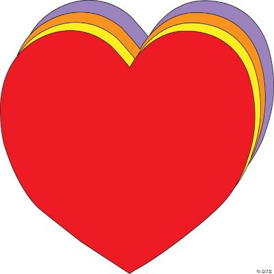 Creative Shapes Etc. - Heart Assorted Color Super Cut-outs- 8" X 10 ...