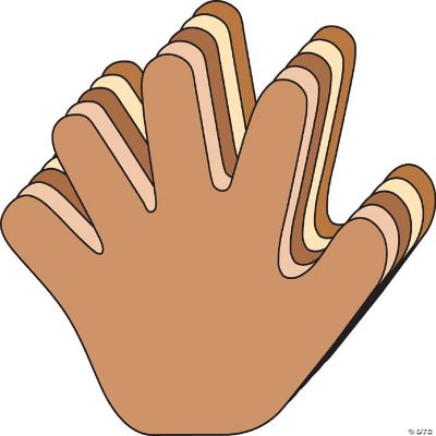 Creative Shapes Etc. - Hand Multicultural Cut-outs- 5.5" | Oriental Trading