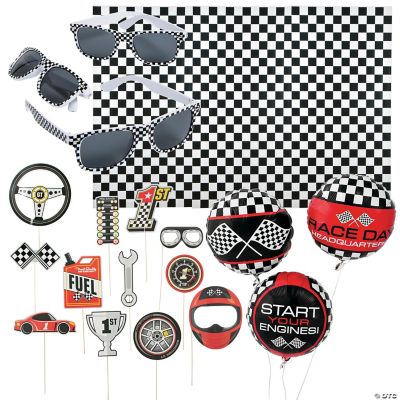 Race Car Party Deluxe Photo Booth Kit - 31 Pc. | Oriental Trading
