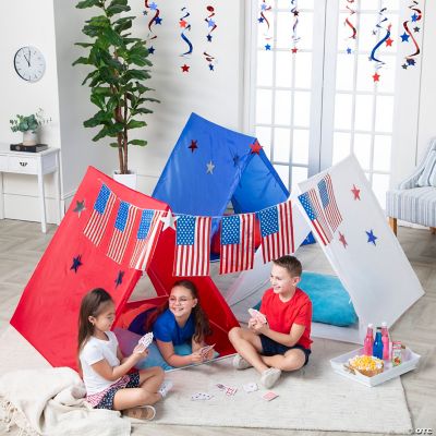 28 Pc. Patriotic Firework Sleepover Tent Kit for 3 Guests