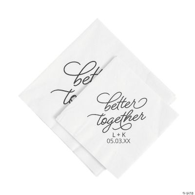 Bulk 50 Ct. Personalized Better Together Napkins | Oriental Trading