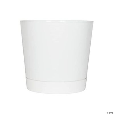Novelty Full Depth Cylinder Pot, White, 10 Inch