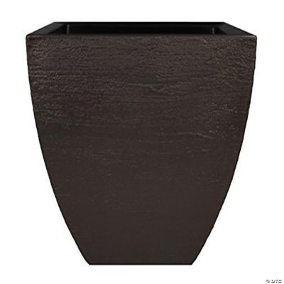 Tusco Products #MSQ20ES Modern Planter, Short Square, Espresso - 20 x 16