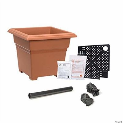 Novelty Earthbox Novelty 81755 Square Garden Kit, Terra Cotta, 18 x 18 ...