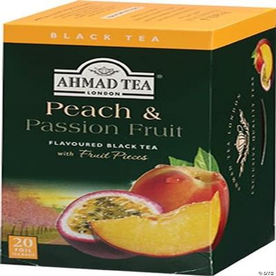Ahmad Peach and Passion Fruit Black Tea 20 foil tea bags | Oriental Trading