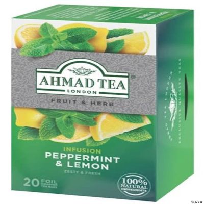 Ahmad Peppermint and Lemon Herbal Tea 20 foil tea bags | Oriental Trading