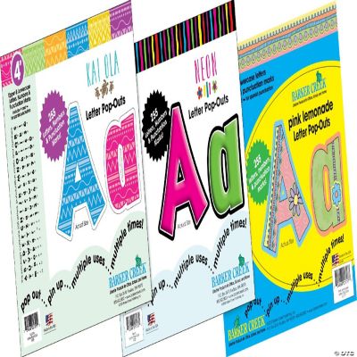 Barker Creek 4-inch Letter Pop-Outs Curated Collection (3 Designs), 765 ...