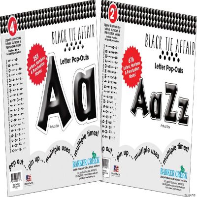 Barker Creek Black Tie Affair 2" & 4" Letter Pop-Outs Set, 931/Set ...