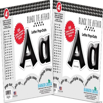 Barker Creek Black Tie Affair 4-inch Letter Pop-Outs, 510/Set ...