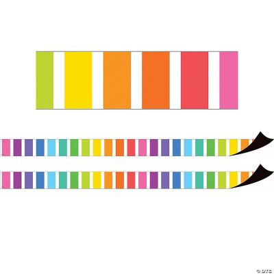 Teacher Created Resources Colorful Stripes Magnetic Border, 24 Feet Per ...
