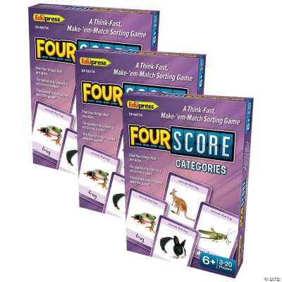 Teacher Created Resources Four Score Card Game: Categories, Pack of 3 ...