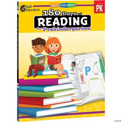 Shell Education 180 Days of Reading Workbook, Grade PreK | Oriental Trading