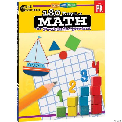 Shell Education 180 Days of Math Workbook, Grade PreK | Oriental Trading