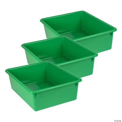 Romanoff Double Stowaway Tray Only, Green, Pack of 3 | Oriental Trading