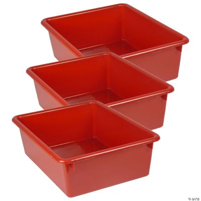Romanoff Double Stowaway Tray Only, Red, Pack of 3 | Oriental Trading