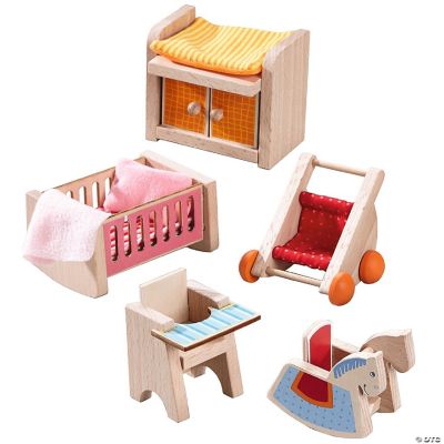 HABA Little Friends Children's Nursery Room - Dollhouse Furniture for 4 ...