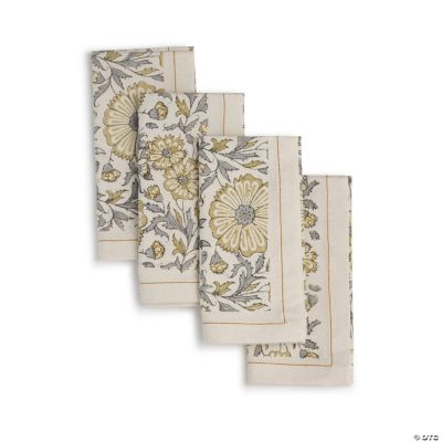 Sustainable Threads Handwoven Cotton Napkin Set ZINNIA 4 Pcs.