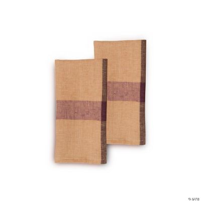 Sustainable Threads Handwoven Linen Napkin Set GOLDEN RAISIN 2 Pcs.