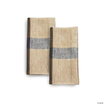 Sustainable Threads Handwoven Linen Napkin Set CAFE CON LECHE 2 Pcs.