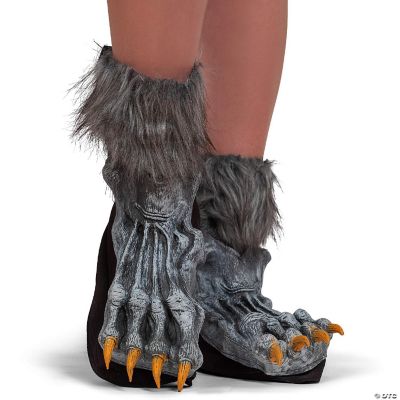 Skeleteen Werewolf Feet Shoe Covers - Silver Grey were Wolf Monster ...