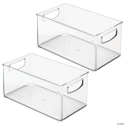 mDesign Plastic Crafting Storage Organizer Bin with Handles - 2 Pack ...