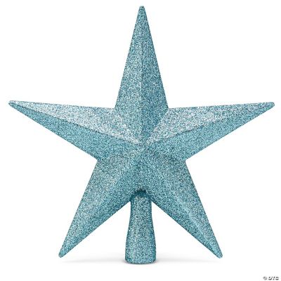8" Blue Glitter Star Tree Topper | Oriental Trading