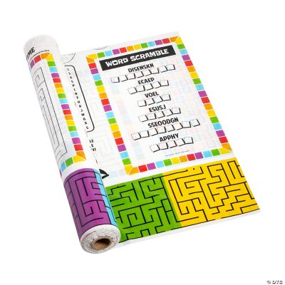 40" x 100 ft. Board Game VBS Activity Plastic Tablecloth Roll ...