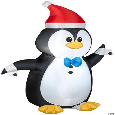 Gemmy Christmas Airblown Inflatable Outdoor Penguin in Tuxedo 4 ft Tall ...