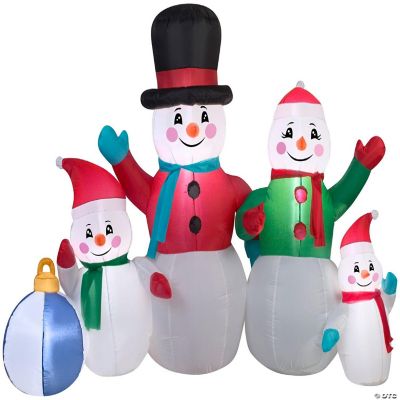 Gemmy Christmas Airblown Inflatable Snowman Family Collection Scene 5 ...