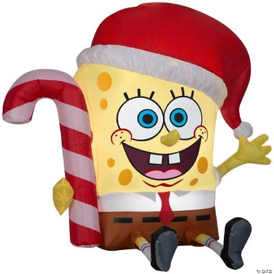 Gemmy Christmas Airblown Inflatable SpongeBob with Candy Cane ...