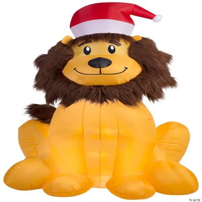 Gemmy Christmas Airblown Inflatable Mixed Media Lion 6 ft Tall Multicolored