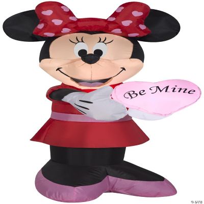 Gemmy Airblown Inflatable Valentine Minnie Mouse 3.5 ft Tall red