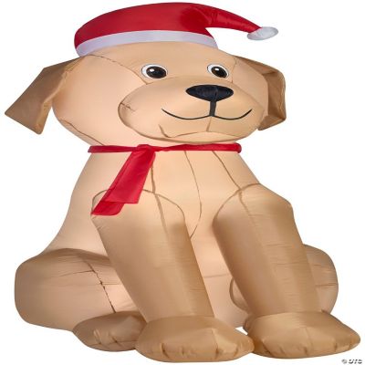 Gemmy Christmas Airblown Inflatable Golden Retriever OPP 6 ft Tall ...