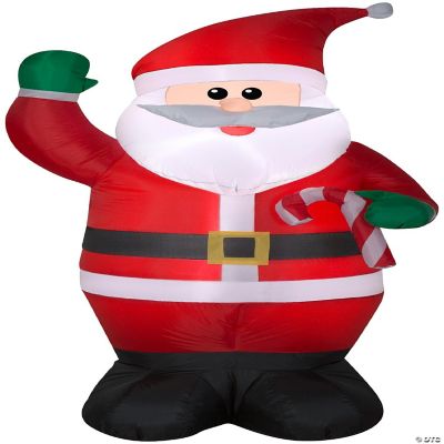 Gemmy Christmas Airblown Inflatable Santa OPP 6.5 ft Tall Multicolored