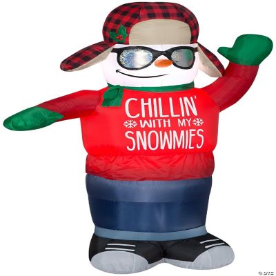 Gemmy Animated Christmas Airblown Inflatable Swaying Chillin Snowman 6 ...